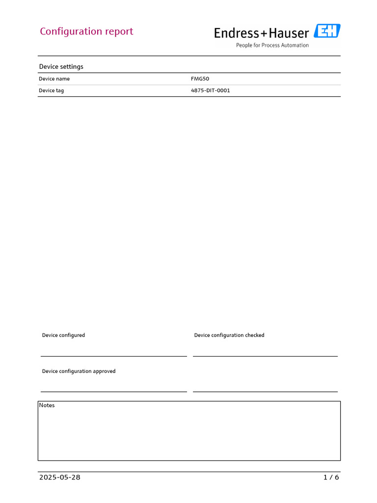 4875-DIT-0001 TC00640119F ConfigurationParameterReport 2025-05-28 1117 | PDF | Sensor | Calibration