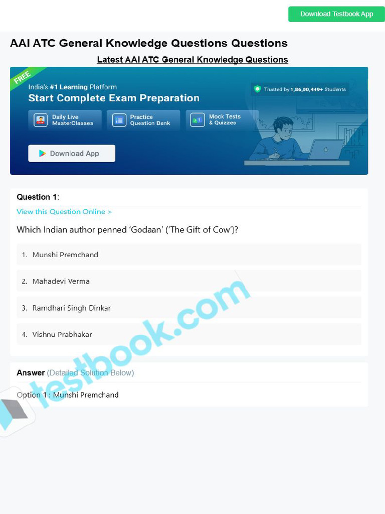 Aai Atc General Knowledge Questions | PDF