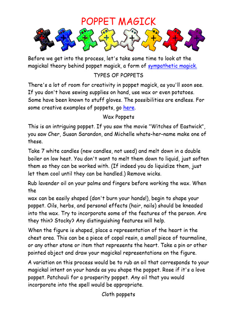Guide to Poppet Magick Techniques | PDF