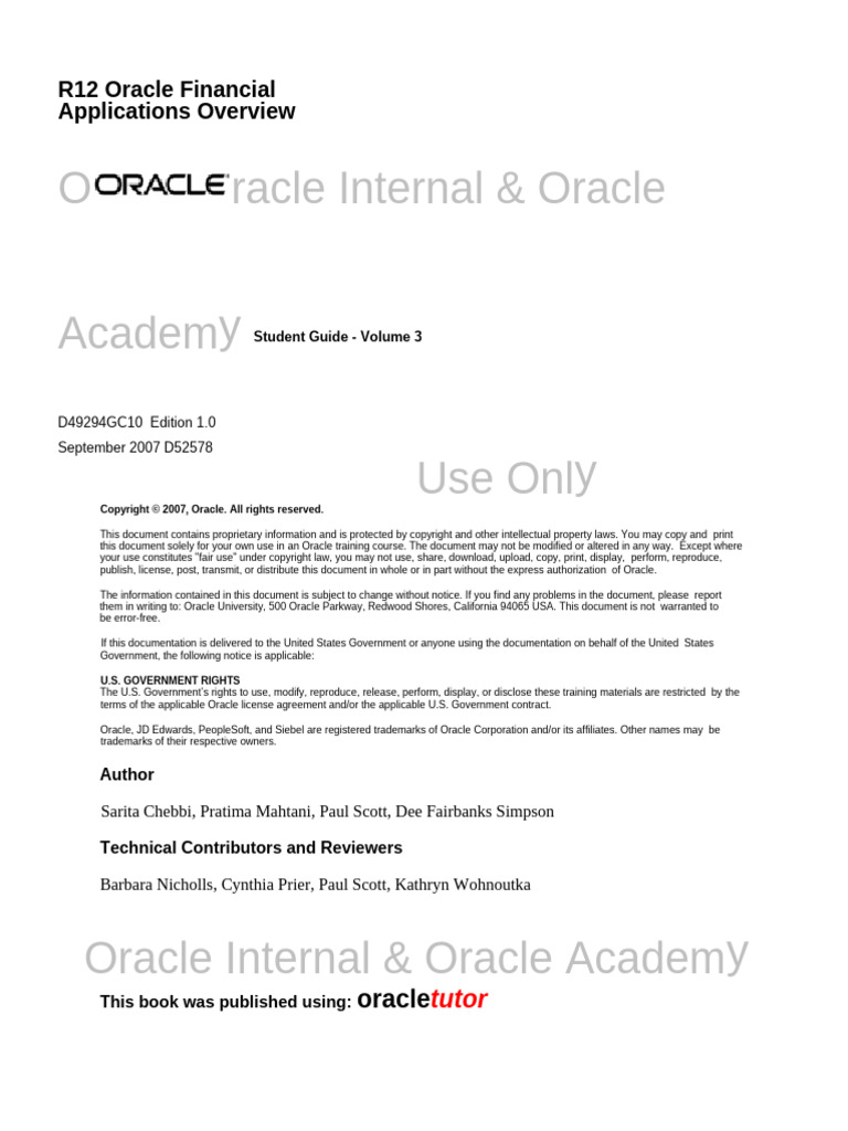 Oracle Financial Applications Guide | PDF | Accounts Payable | Oracle ...