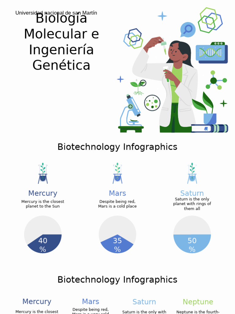 Biotechnology Infographics by Slidesgo | PDF | Planets | Saturn