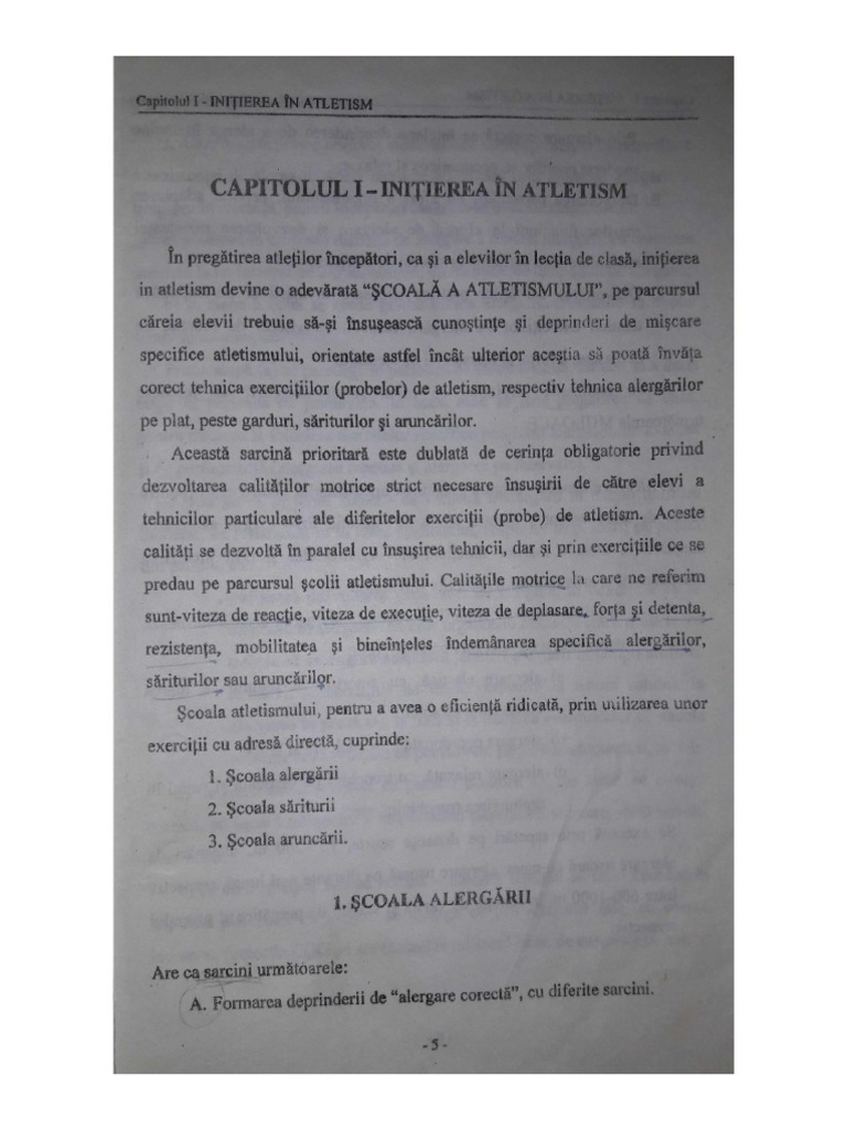 Metodica Ex de Atletism Barbu | PDF