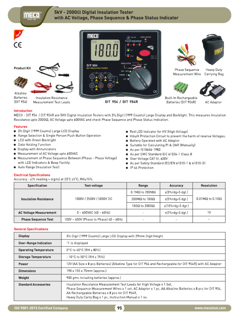 Digital Insulation Tester | PDF