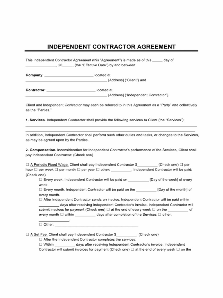 Independent Contractor Agreement | PDF