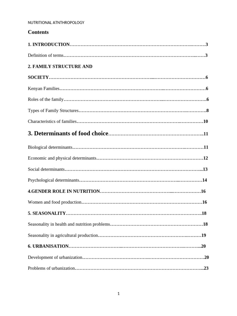Nutritional Anthropology Overview | PDF | Cost Of Living | Family