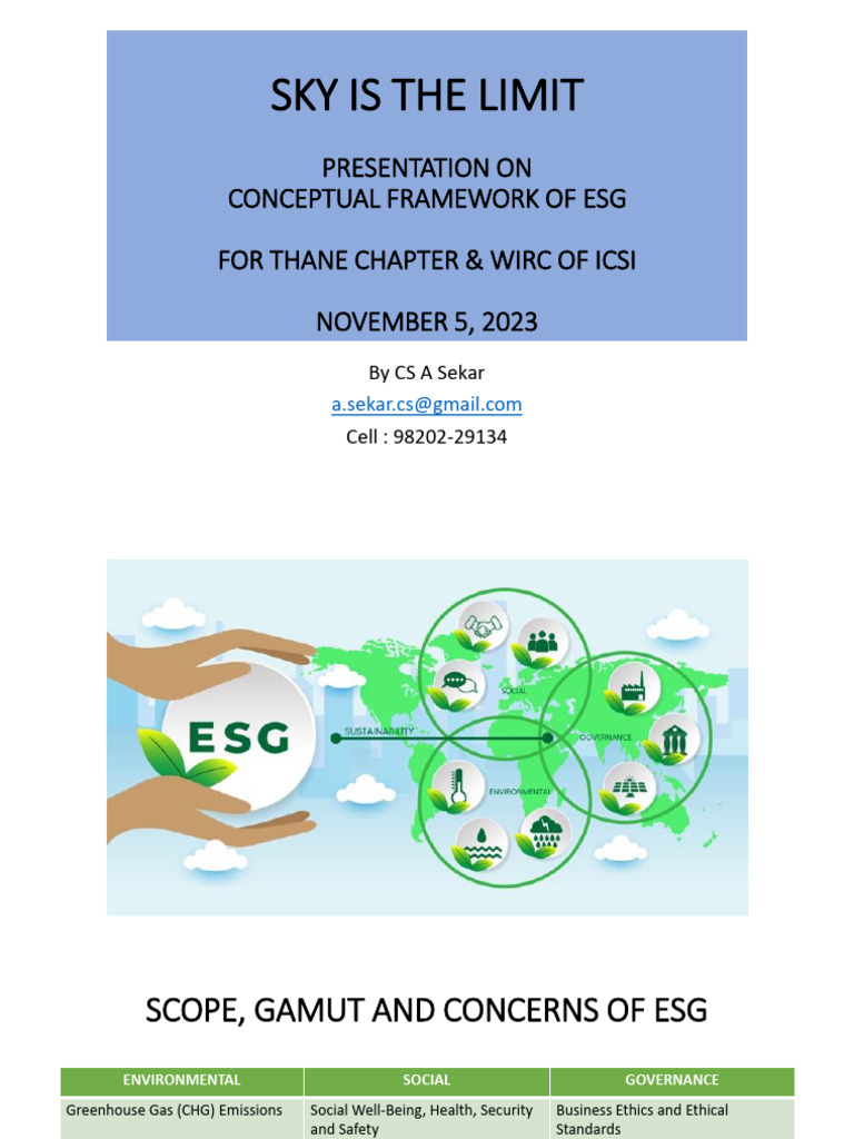 conceptual_framework_of_esg Training | PDF | Life Cycle Assessment ...