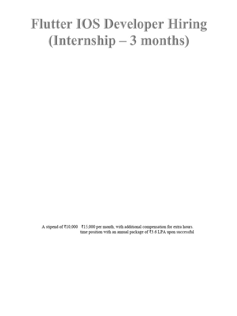 iOS App Development Internship Opportunity | PDF