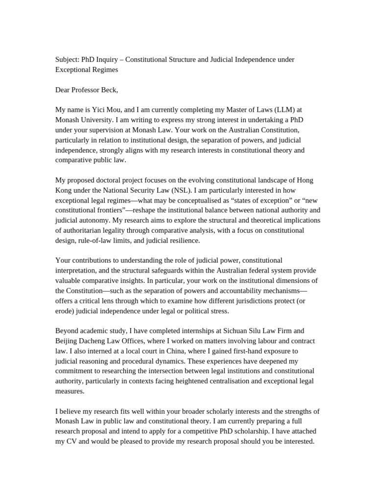 牟懿慈套瓷信待润色 - Luke Beck（monash） | PDF | Doctor Of Philosophy | Justice