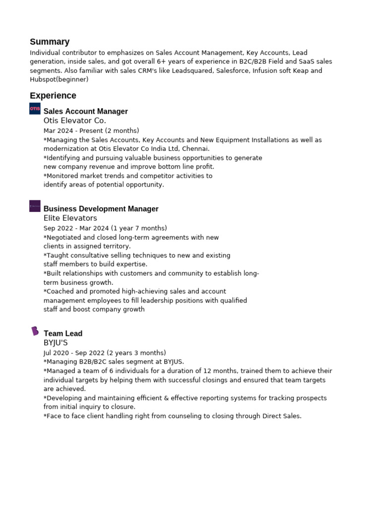 Sales Account Manager - Sample 1 | PDF | Sales | Business