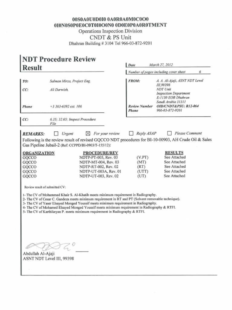 NDT Procedures Approval-Latest | PDF