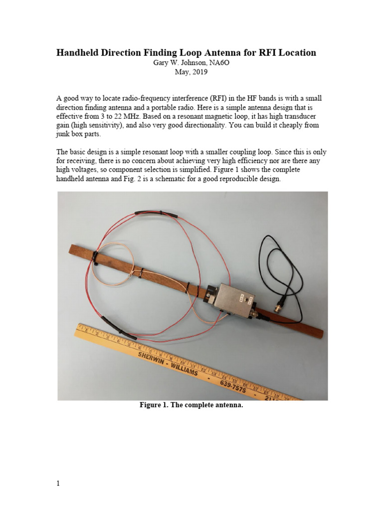 Handheld DF Antenna - NA6O | PDF | Coaxial Cable | Antenna (Radio)