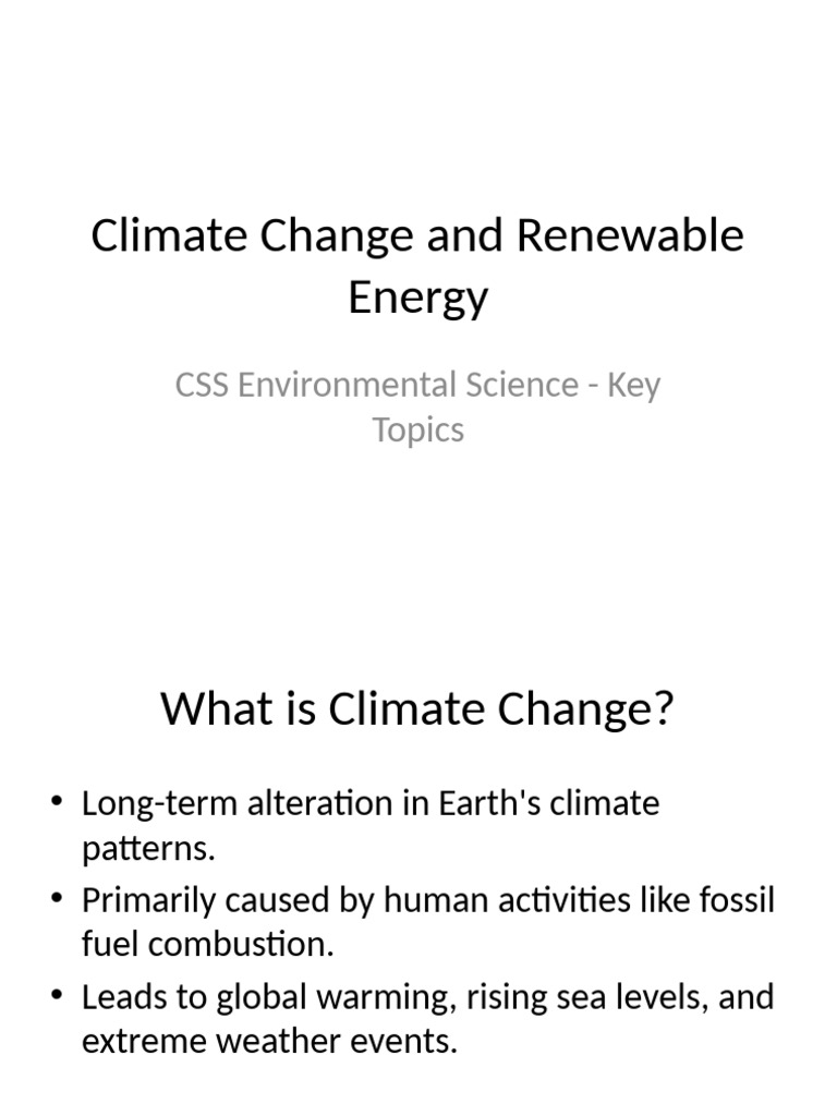 CSS Environmental Science Climate Change | PDF