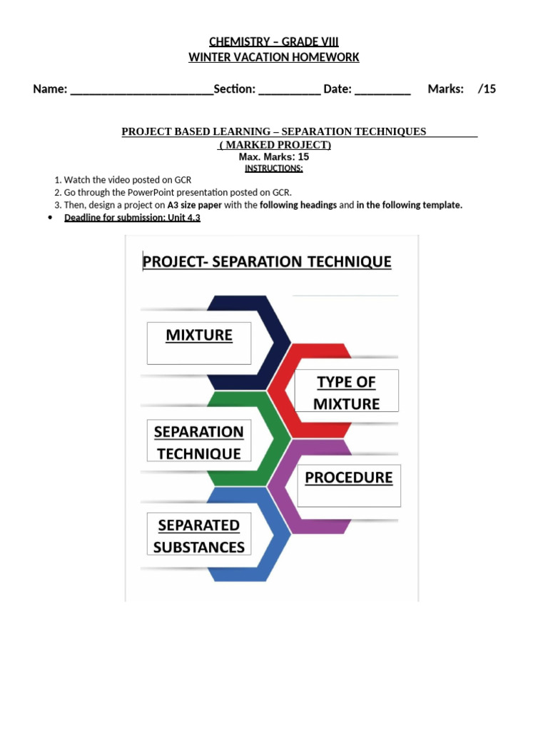 Chemistry WINTER BREAK HW | PDF | Mixture