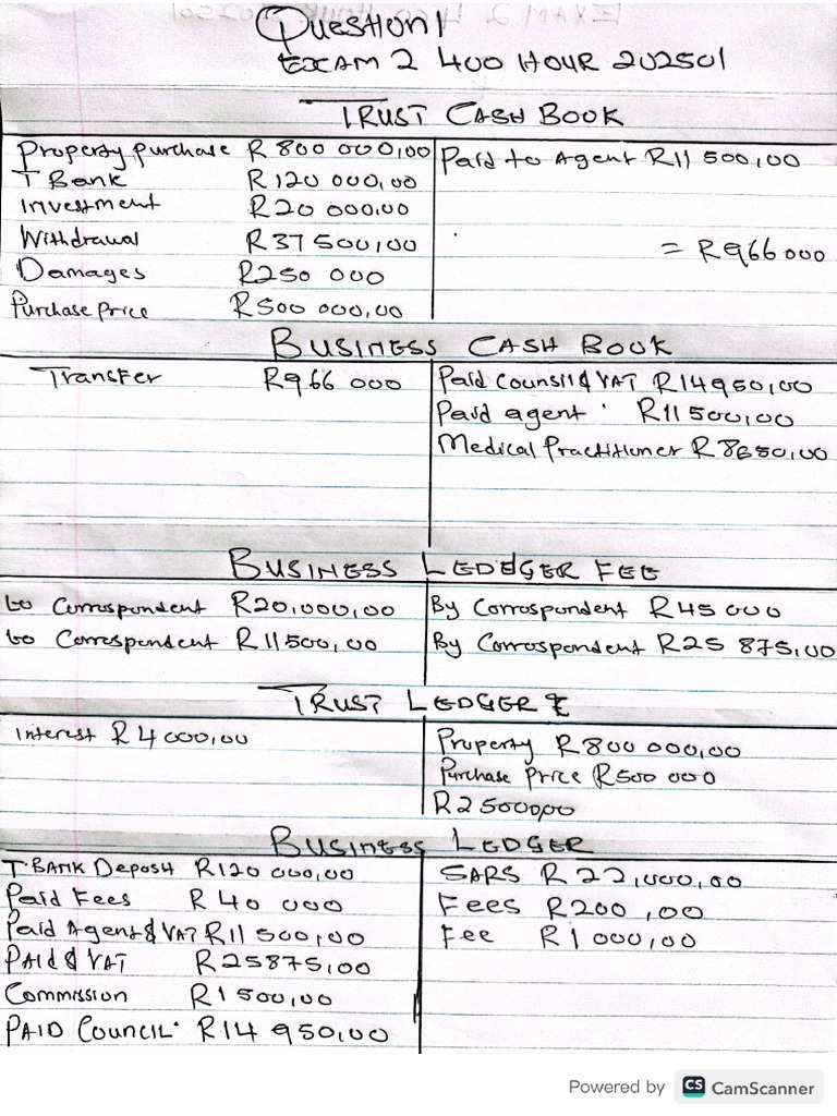 Question 1 Exam 2 Bookkeeping | PDF