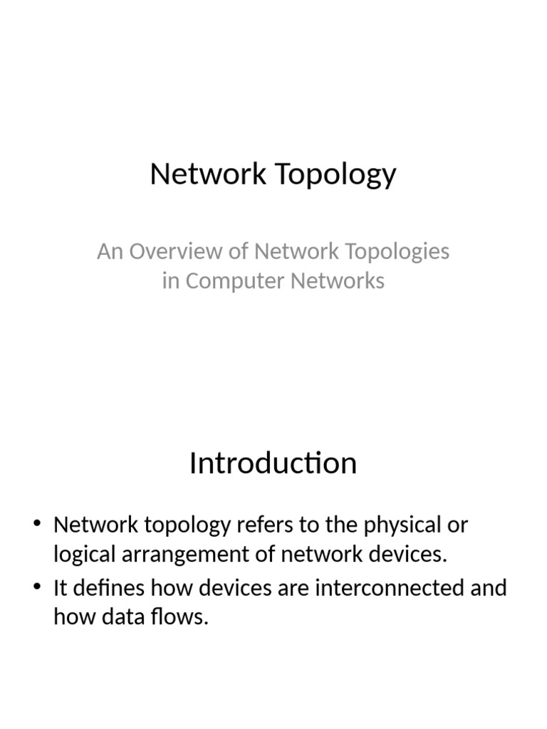 Network Topology Presentation Pro | PDF