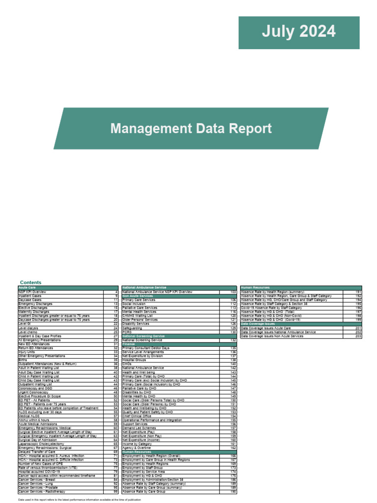 July 2024 HSE Management Report | PDF | Hospital Acquired Infection ...