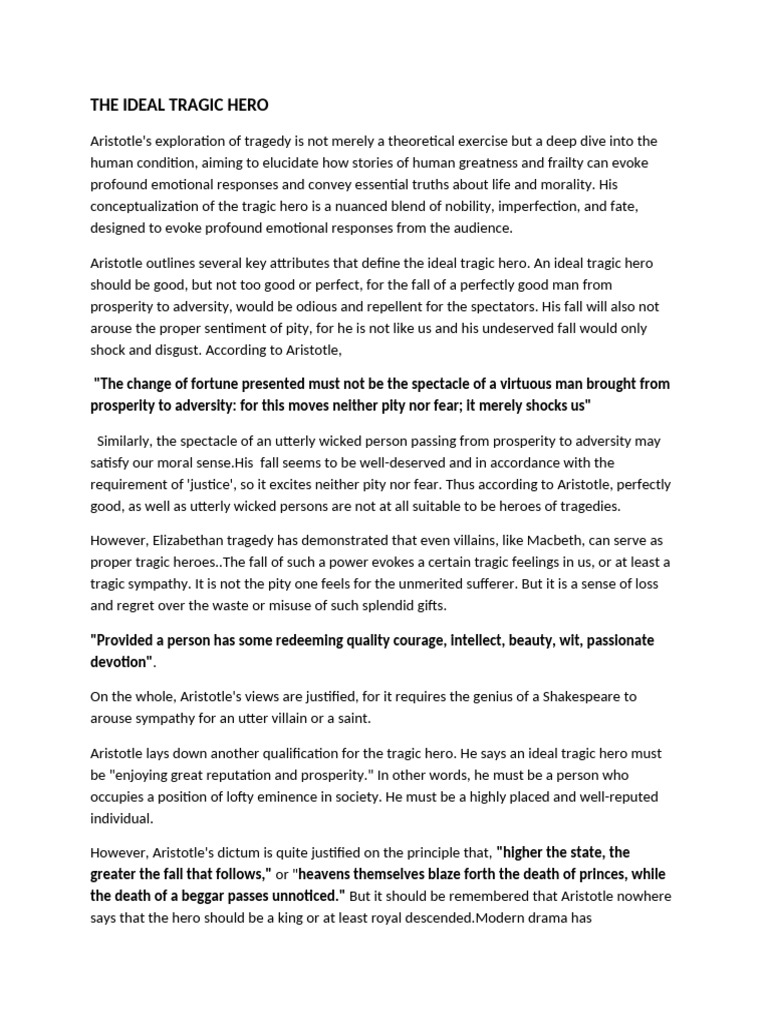 THE IDEAL TRAGI-WPS Office | PDF | Tragedy