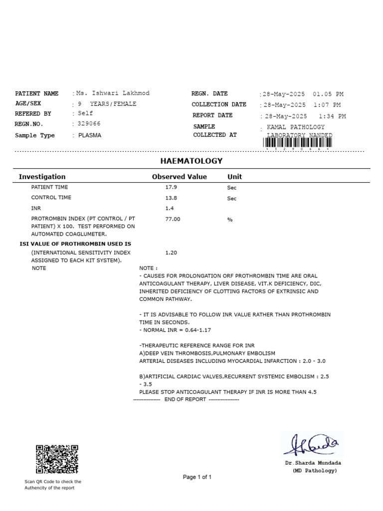 Ms Ishwari Lakhmod 28 05 2025 01 46 33 PM - Pdf.crdownload | PDF | Angiology | Clinical Medicine