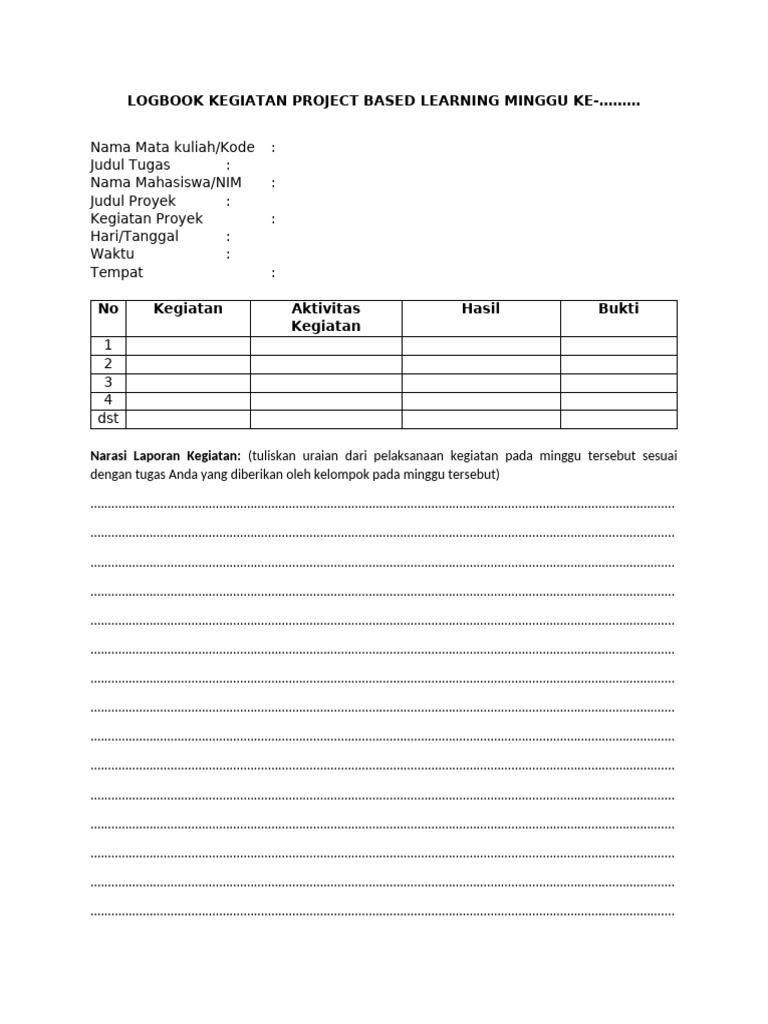 Format Logbook | PDF