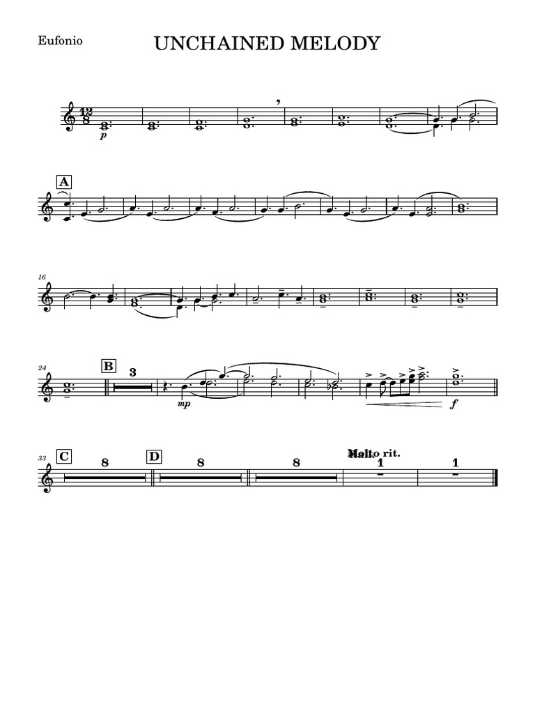 UNCHAINED MELODY - Eufonio | PDF