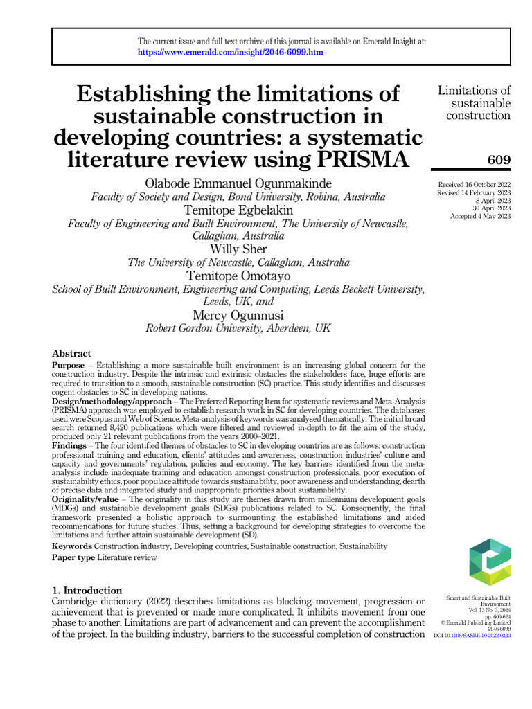 10 1108 - Sasbe 10 2022 0223 | PDF | Sustainability | Systematic Review