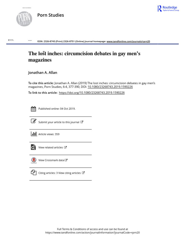 The lost inches circumcision debates in gay men s magazines | PDF ...