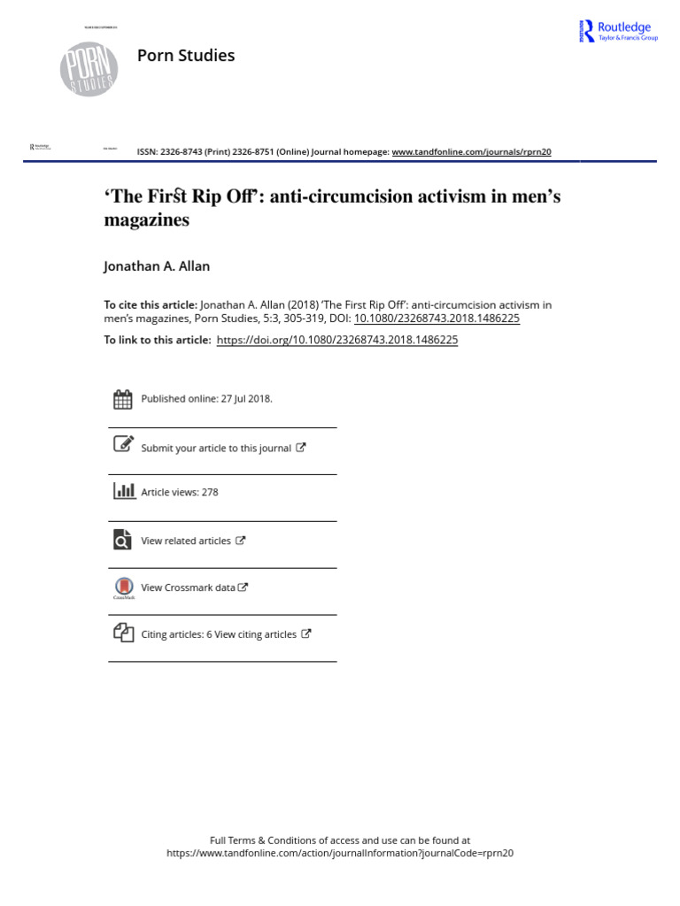 The First Rip Off Anti-Circumcision Activism in Men S Magazines | PDF ...