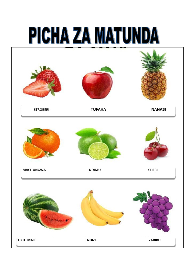 Picha Za Matunda | PDF