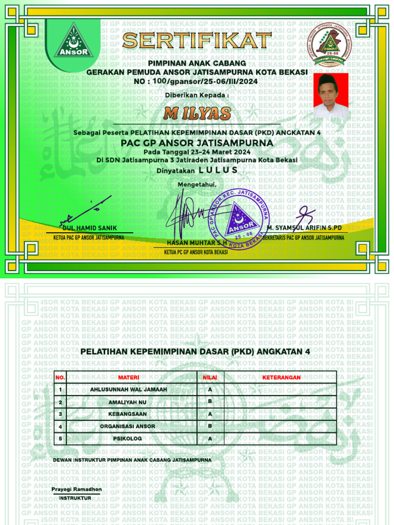 Sertifikat Ilyas | PDF