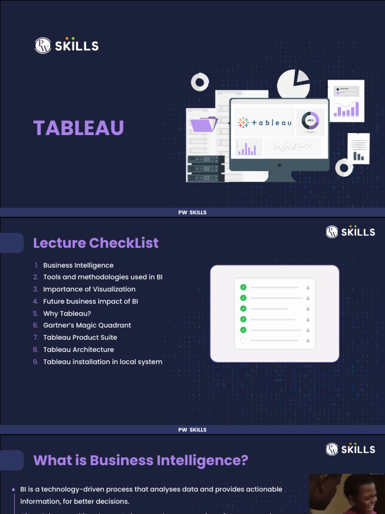 BI and Tableau Introduction | PDF | Business Intelligence | Data