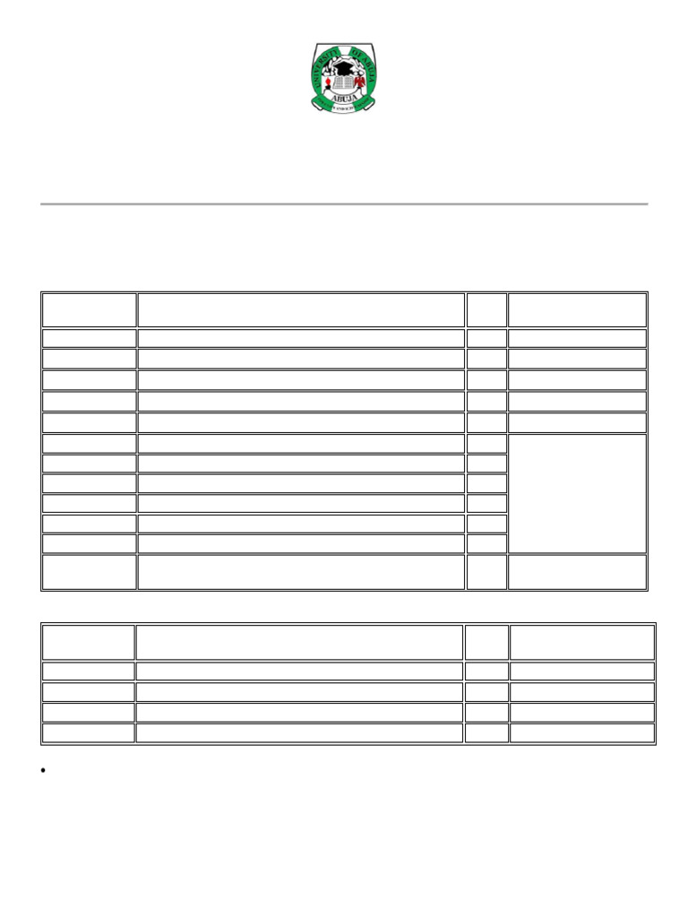 NEW UPDATED Course Registration For 200 Level 2024 - 2025-Chemistry ...