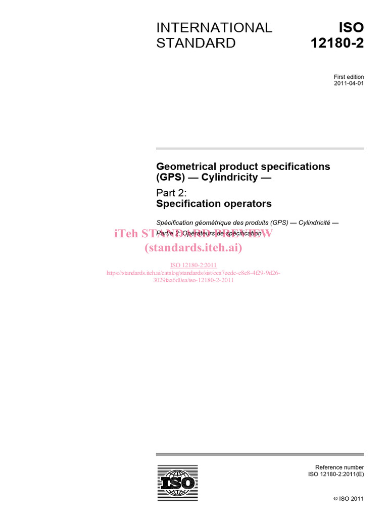 HTTPSCDN - Standards.iteh - Aisamples1166fISO 12180 2 2011 PDF | PDF ...