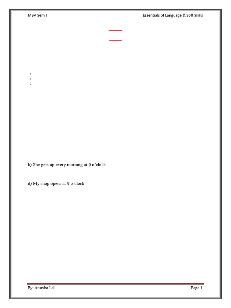 Language Essentials by Anusha Lal | PDF | Verb | Question