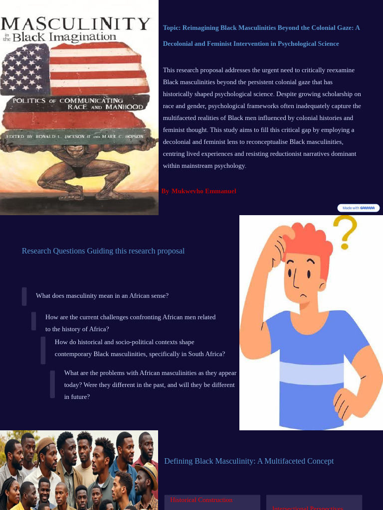 Reimagining Black Masculinities in Psychology | PDF | Masculinity ...
