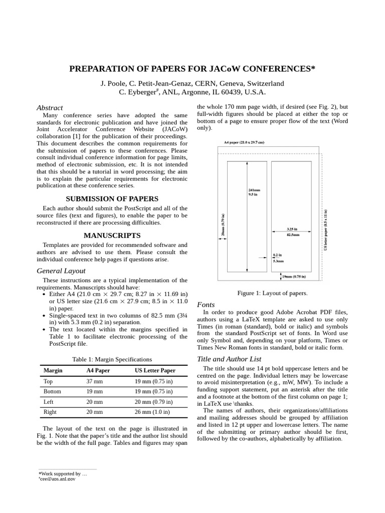 JACoW Conference Paper Submission Guide | PDF | Paragraph | Microsoft Word