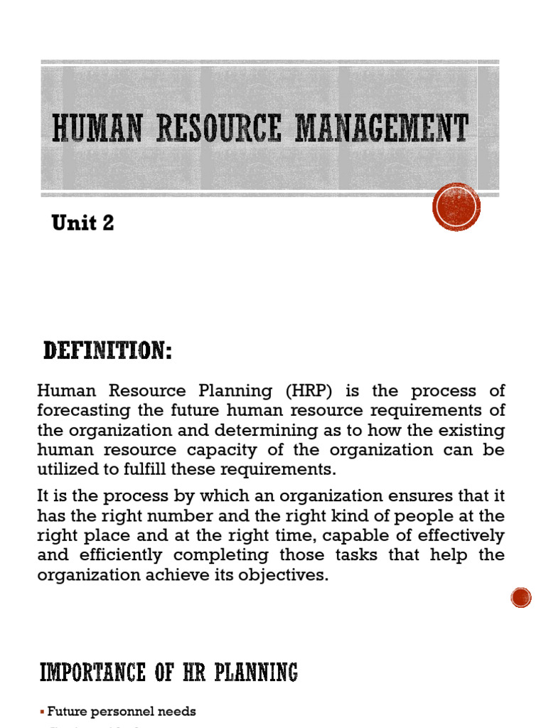 HUMAN Resource Management Unit 2-2 | PDF | Recruitment | Employment