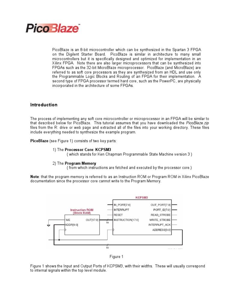 Picoblaze (See Figure 1) Consists of Two Key Parts | Download Free PDF | Field Programmable Gate ...