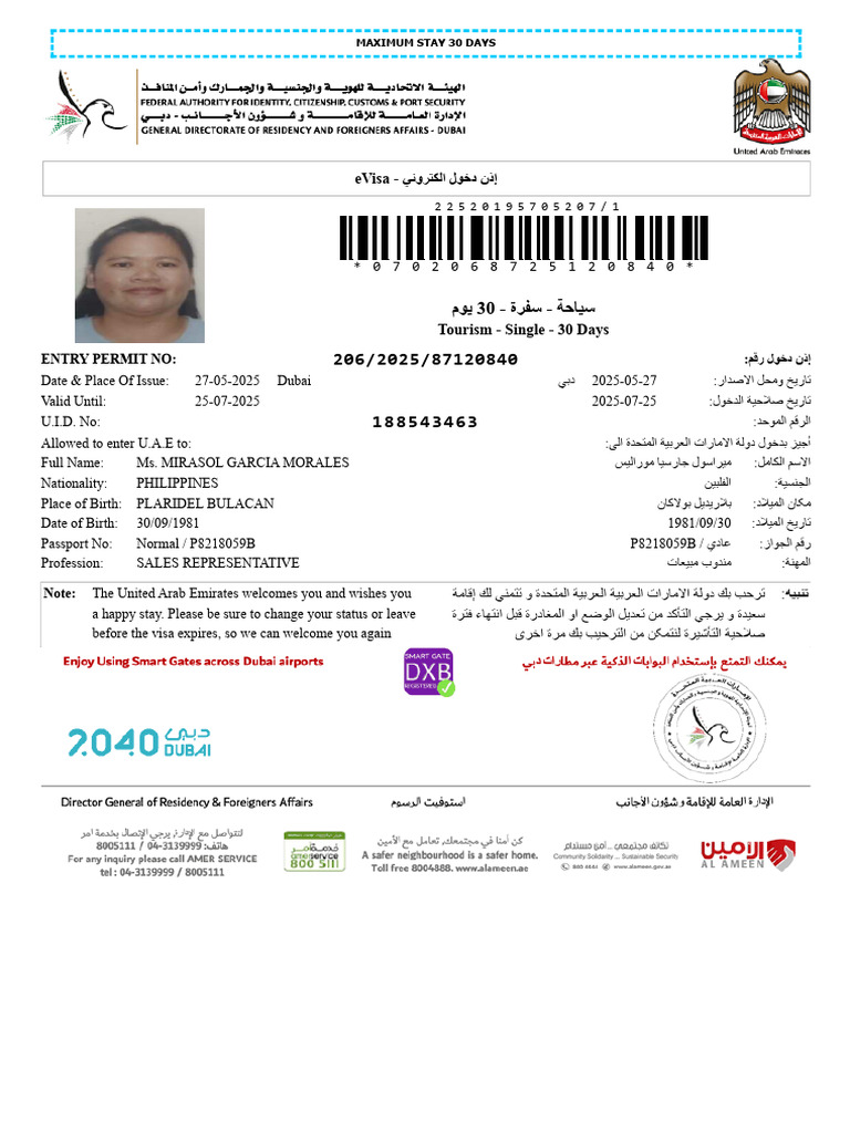 New Visa Mirasol Morales | PDF
