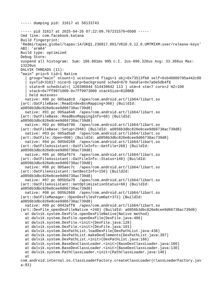 Android Crash Log Analysis | PDF | Operating System Technology ...