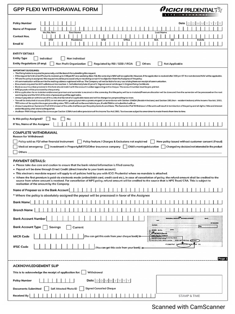 GPP Flexi Withdrawl Form - 18FEB2025 - 1 | PDF