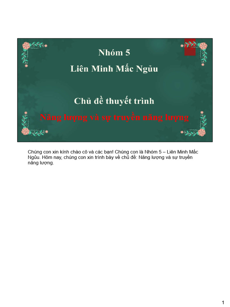 KHTN - Nhom5 - FIXED - THUYET TRINH | PDF