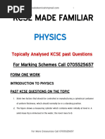 KCSE Physics Paper 1 - July 2025 | PDF | Brake | Applied And ...