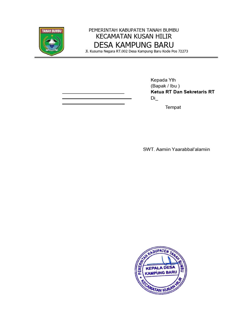 Undangan Musdes Kopdes Merah Putih RT & SEK (1) | PDF