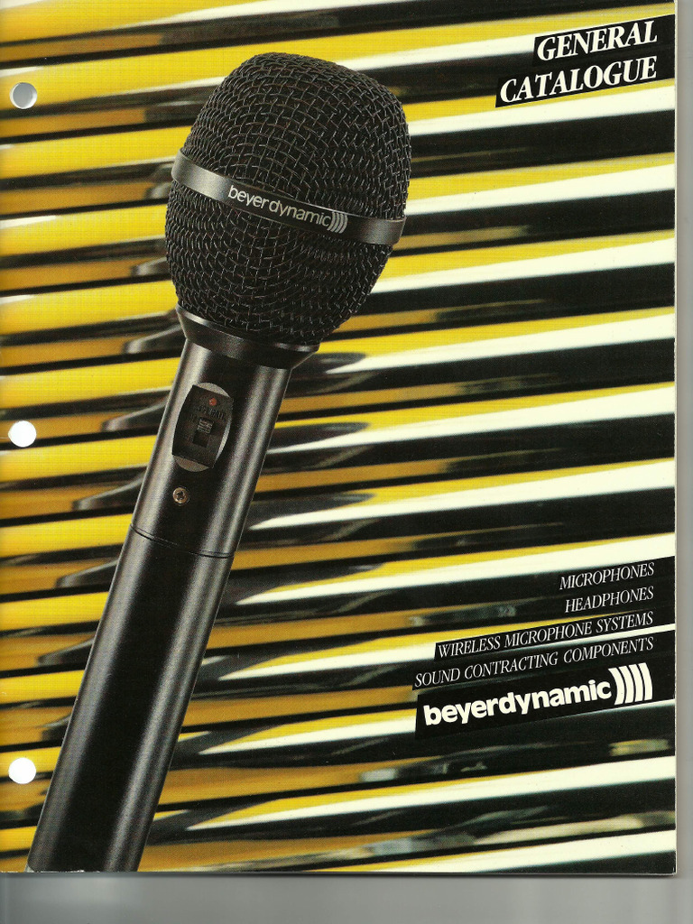 Brochure Microphone Beyerdynamic 1988 | PDF