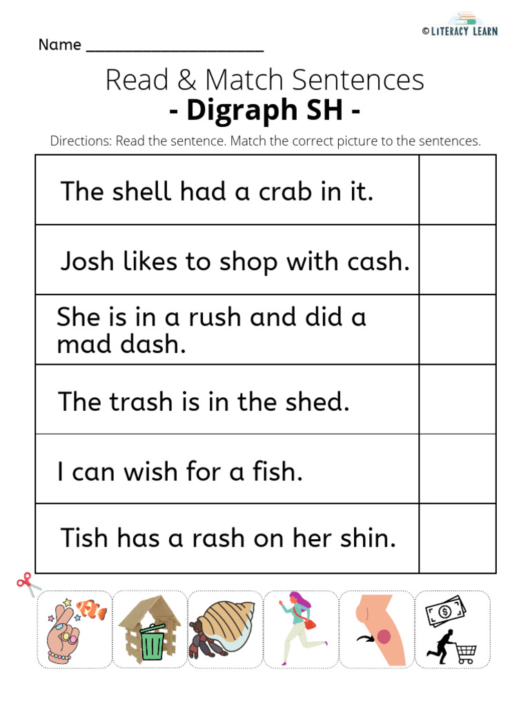 Digraph SH Decodable Sentences | PDF