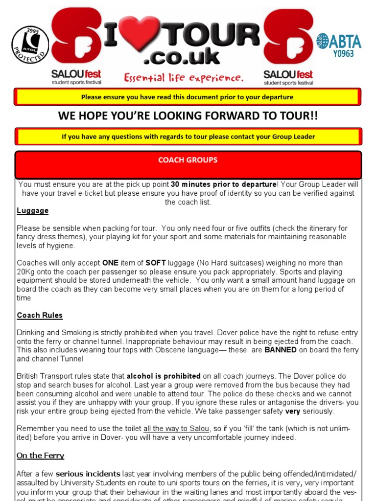 SF - Client Pre Tour Letter | PDF | Baggage | Bed