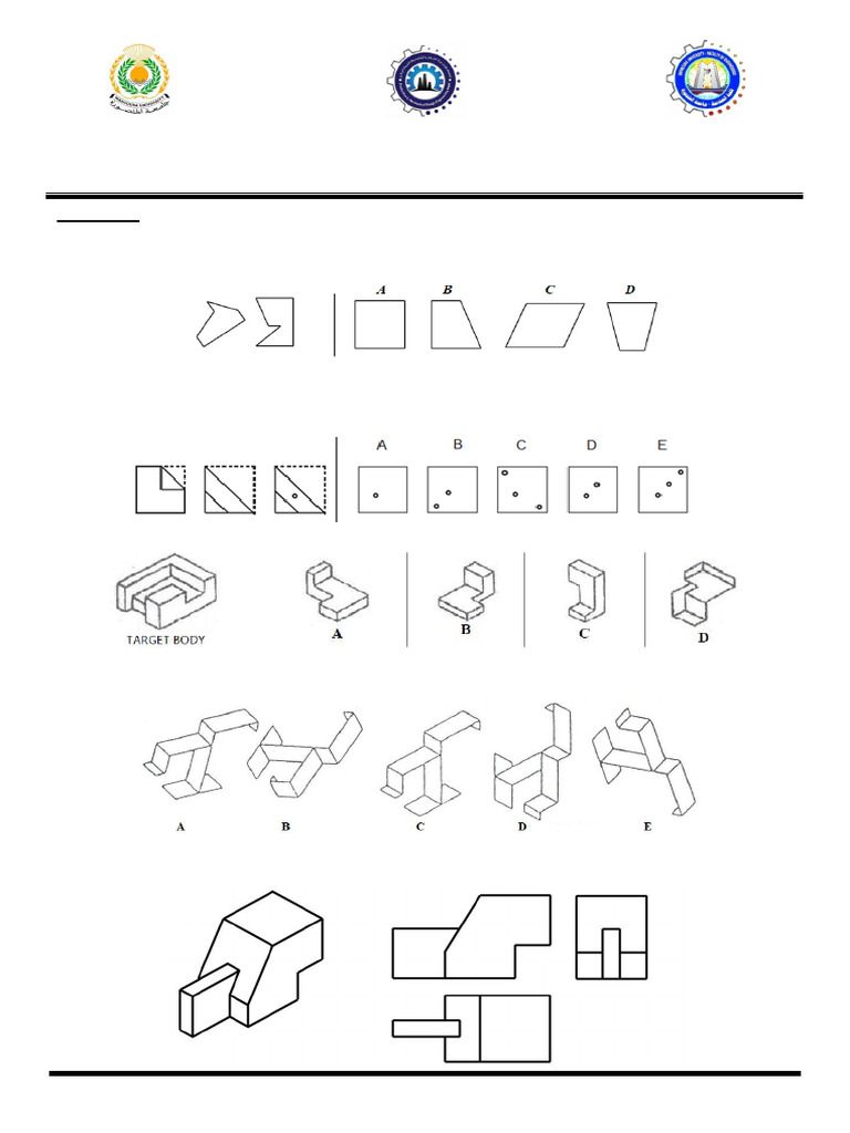 Engineering Drawing Final Exam 2023 | PDF | Geometry