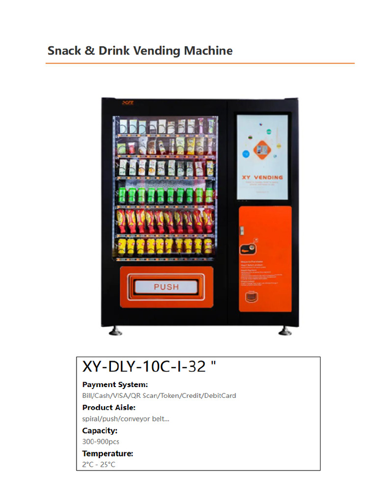 32 Inch Screen Snack and Drinks Vending Machine | PDF