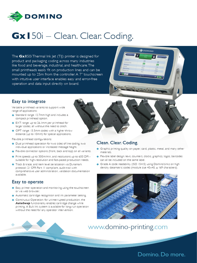 Gx150i Product Brochure EN | PDF | Printer (Computing) | Computer Science
