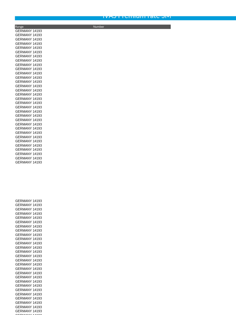 My Numbers Sheet | PDF